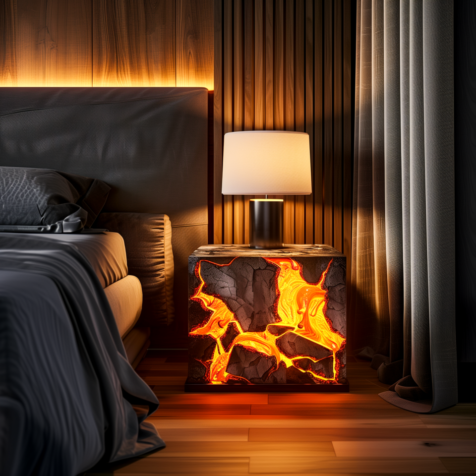 Fiery Furnishings: Transform Your Bedroom with Lava-Inspired Bedside ...