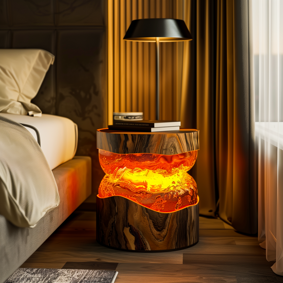 Fiery Furnishings: Transform Your Bedroom with Lava-Inspired Bedside ...