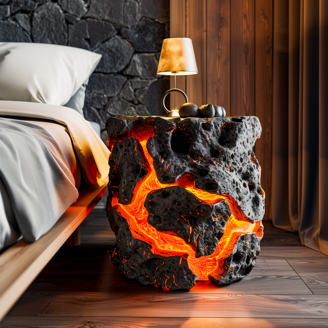 Fiery Furnishings: Transform Your Bedroom with Lava-Inspired Bedside ...