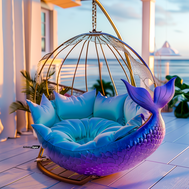 Sea-Inspired Serenity: Mermaid Tail Hanging Loungers for Outdoor Bliss ...