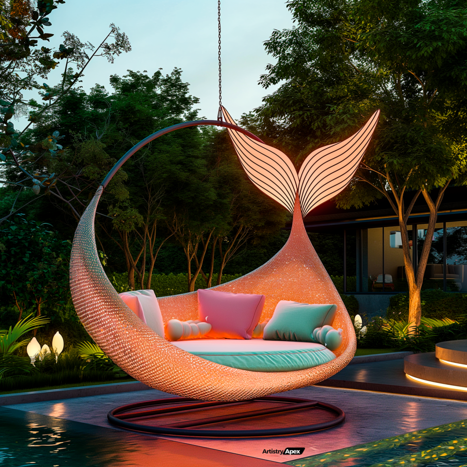 Sea-Inspired Serenity: Mermaid Tail Hanging Loungers for Outdoor Bliss ...