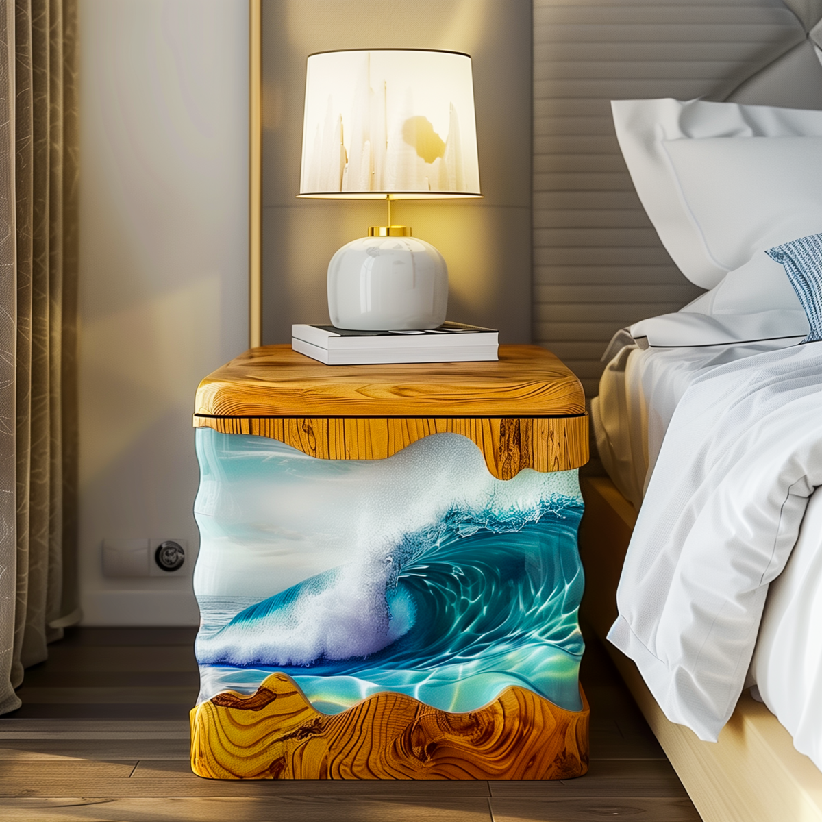 Surfing Style: Bringing the Ocean Home with Wave-Inspired Bedside ...