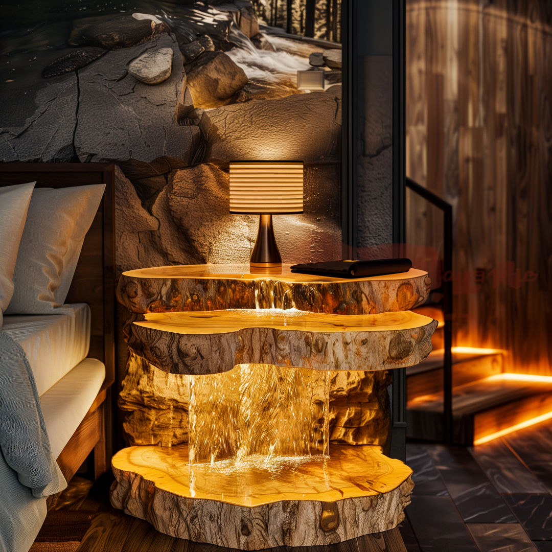 Aqua Dreams: Dive into the World of Waterfall Epoxy Bedside Tables ...