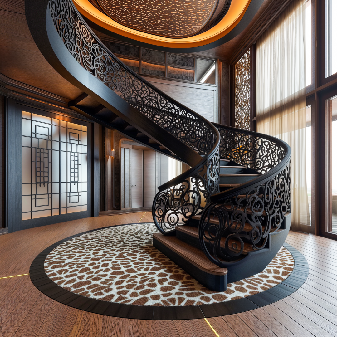 Ascending Artistry: The Timeless Beauty of Patterned Wooden Staircases ...